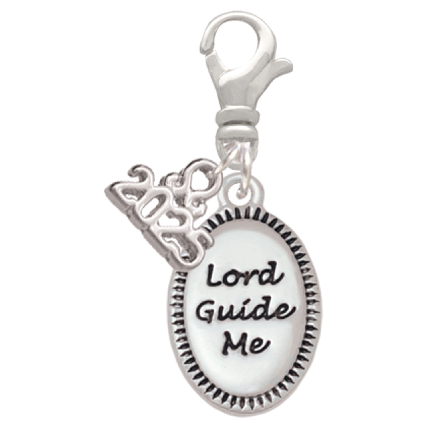 Delight Jewelry Lord Guide Me - Silver-tone Clip on Charm with Mini ...