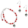 Delight Jewelry Red Beaded Bracelet and Earring Set, featuring Silver ...
