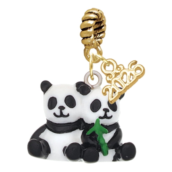 Delight Jewelry Resin Panda Bear Best Friends - Goldtone Plated Rope ...
