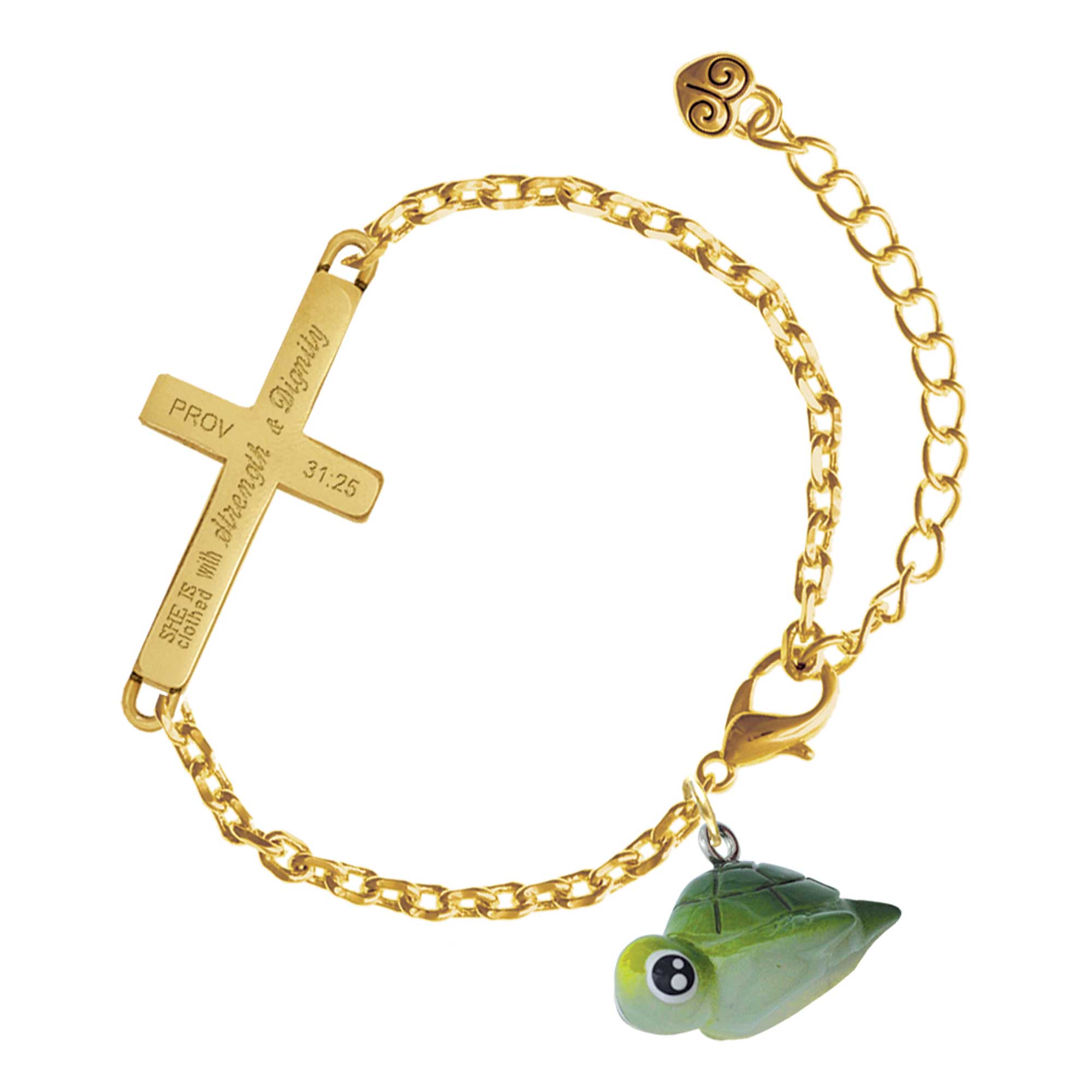 Delight Jewelry Resin Sea Turtle - Gold Tone Proverbs 31:25 She is ...
