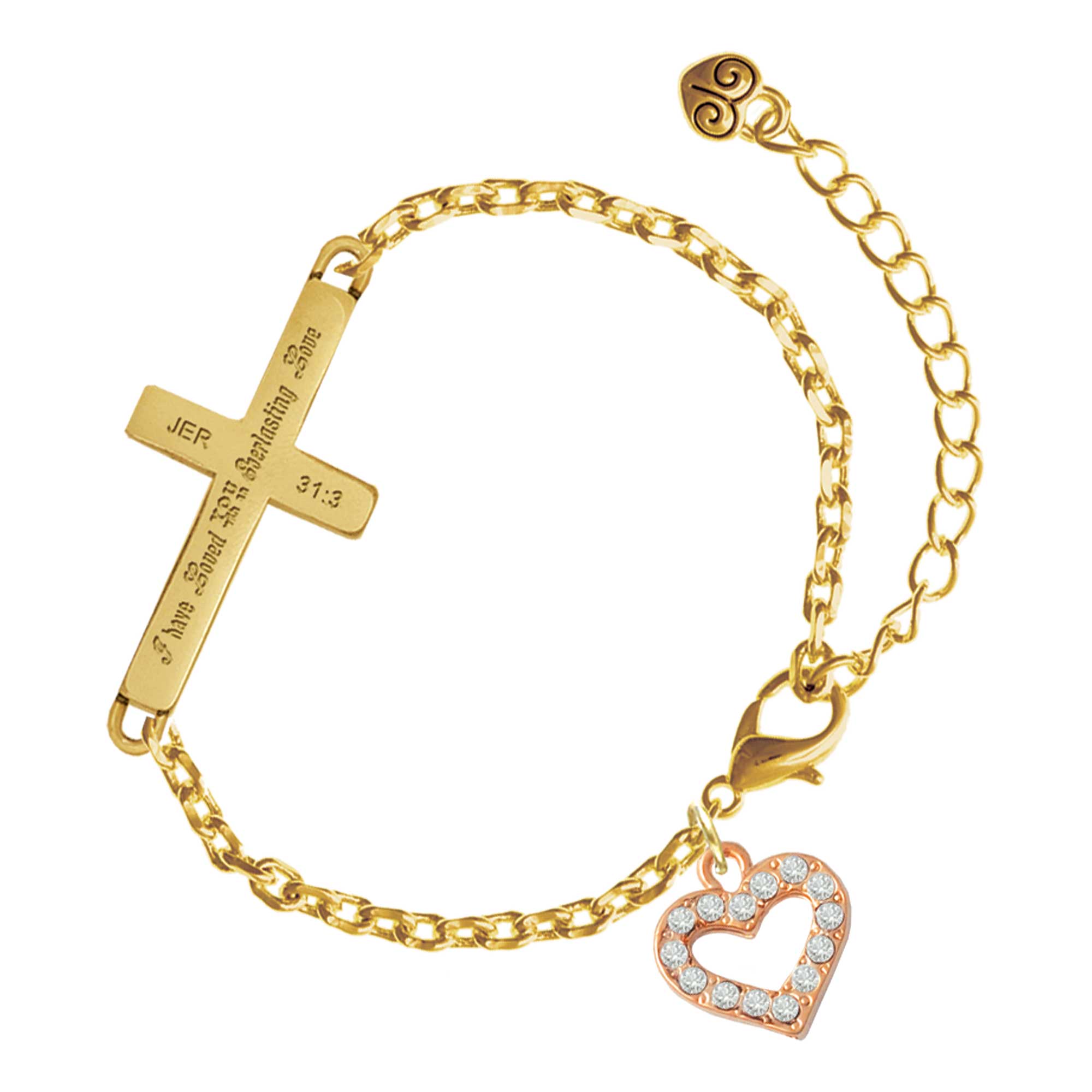 Delight Jewelry Rose Gold-tone Crystal Open Heart - Gold Tone Jeremiah ...