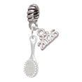 Delight Jewelry Silver Plated 3-D Hair Brush - Rope Charm Bead Dangle ...