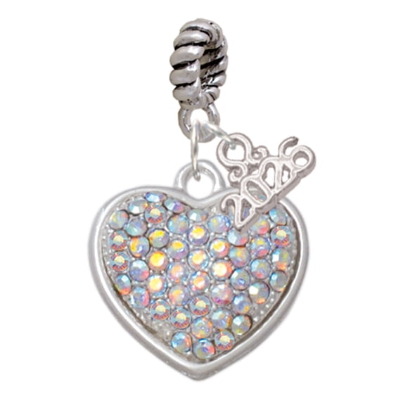 Delight Jewelry Silver Plated Large Rounded Clear AB Oktant Crystal ...