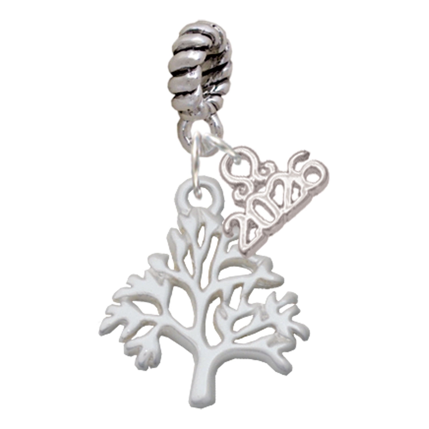 Delight Jewelry Silver Plated Medium Tree of Life - Rope Charm Bead ...