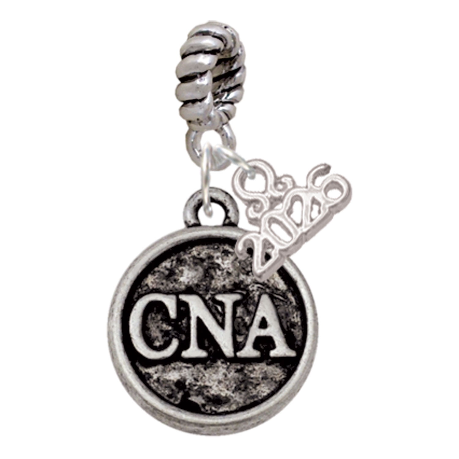 Delight Jewelry Silver Plated Nurse Caduceus Seal - CNA - Rope Charm ...