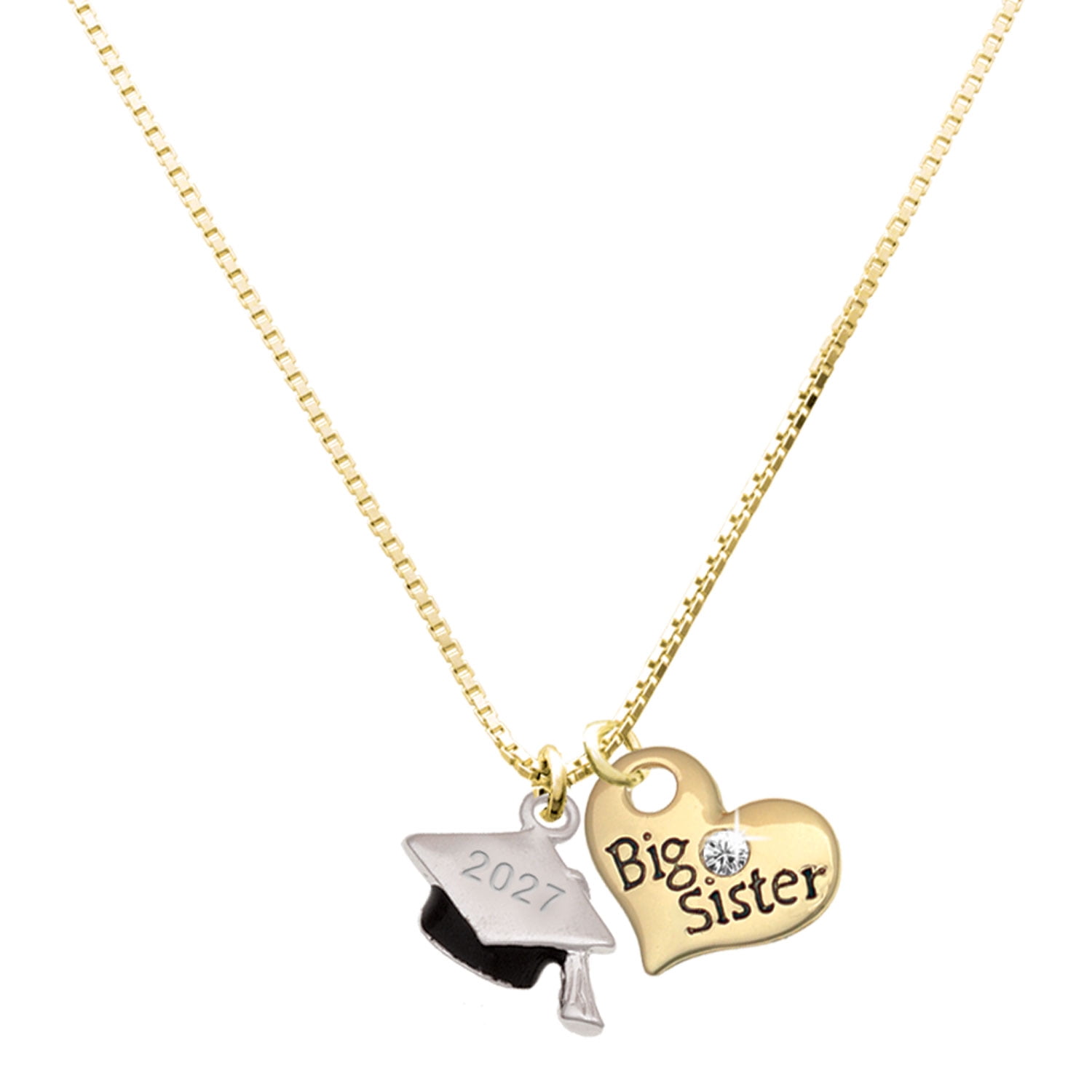 Delight Jewelry Silver-tone 3-D Graduation Hat with 2027 - Large ...