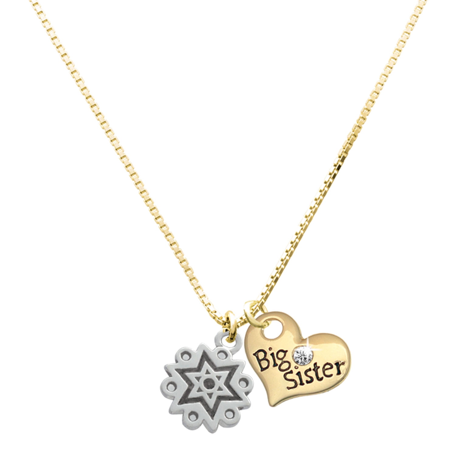 Delight Jewelry Silver-tone Antiqued Snowflake - Large Goldtone Big ...