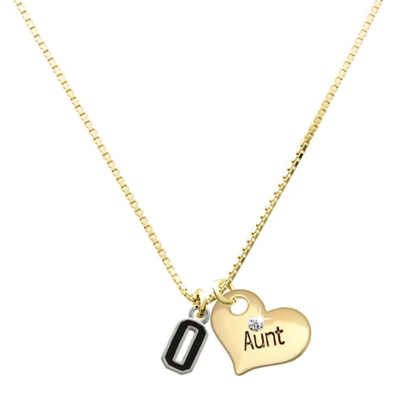 Delight Jewelry Silver-tone Black Number - 0 - Large Goldtone Aunt ...