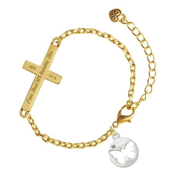 Delight Jewelry Silver-tone Butterfly Silhouette - Gold Tone Jeremiah ...