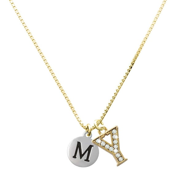 Delight Jewelry Silver-tone Capital Letter - M - Pebble Disc - Large ...