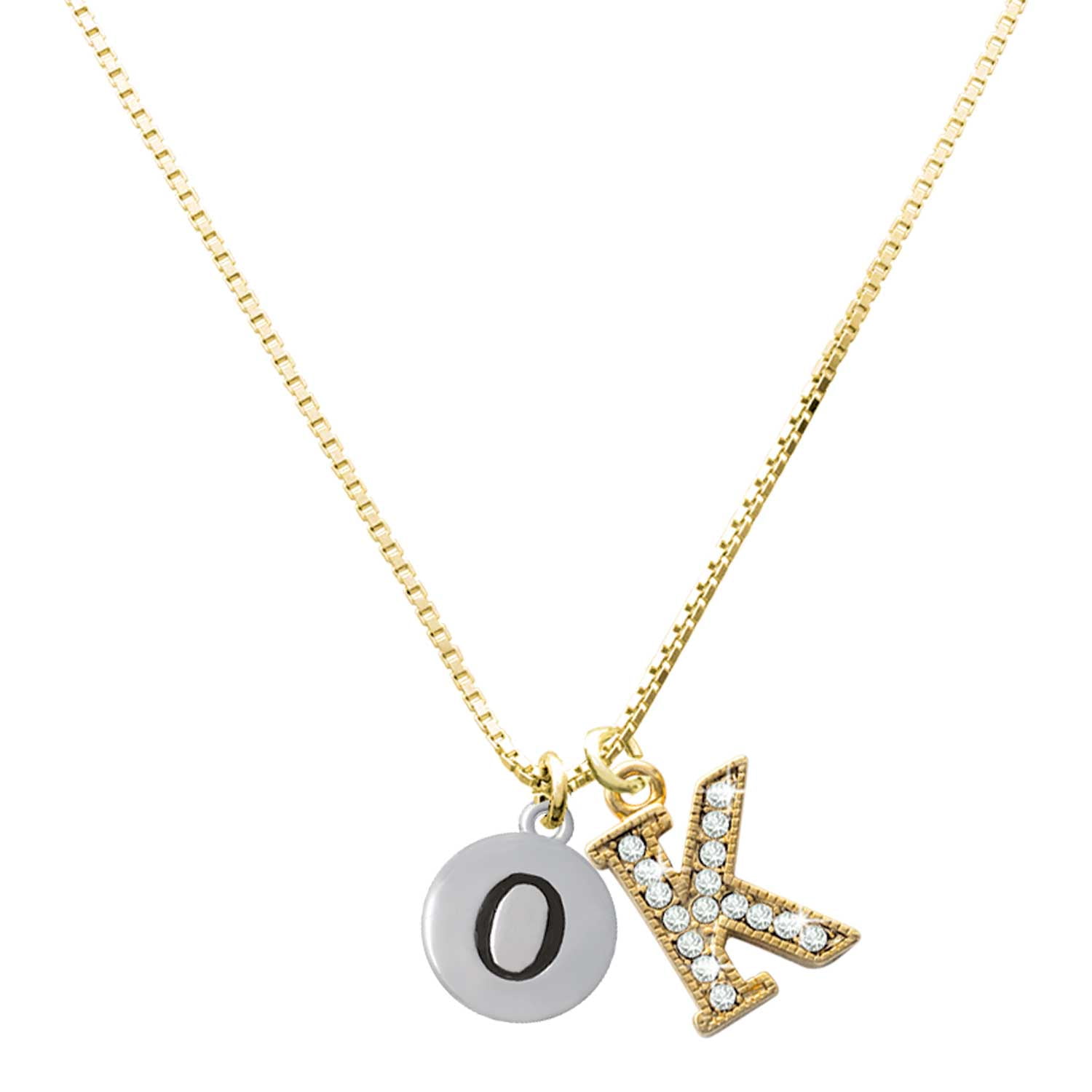 Delight Jewelry Silver-tone Capital Letter - O - Pebble Disc - Large ...