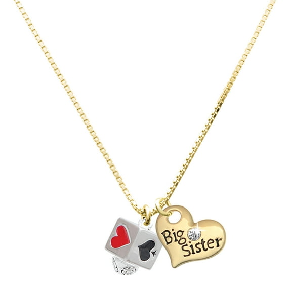 Delight Jewelry Silver-tone Card Suits Square Spinner - Large Goldtone ...