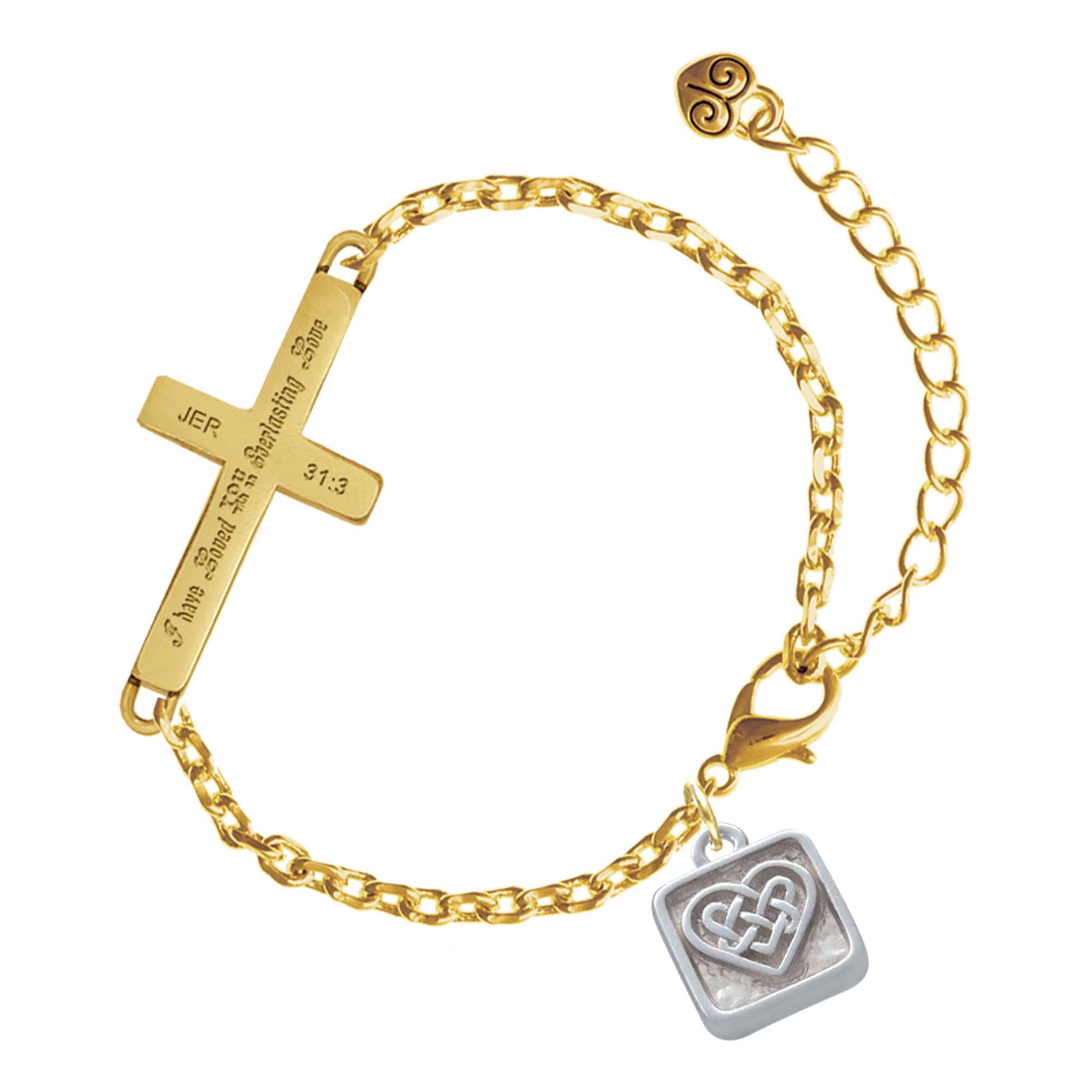 Delight Jewelry Silver-tone Celtic Knot Heart - Square Seal - Gold Tone ...