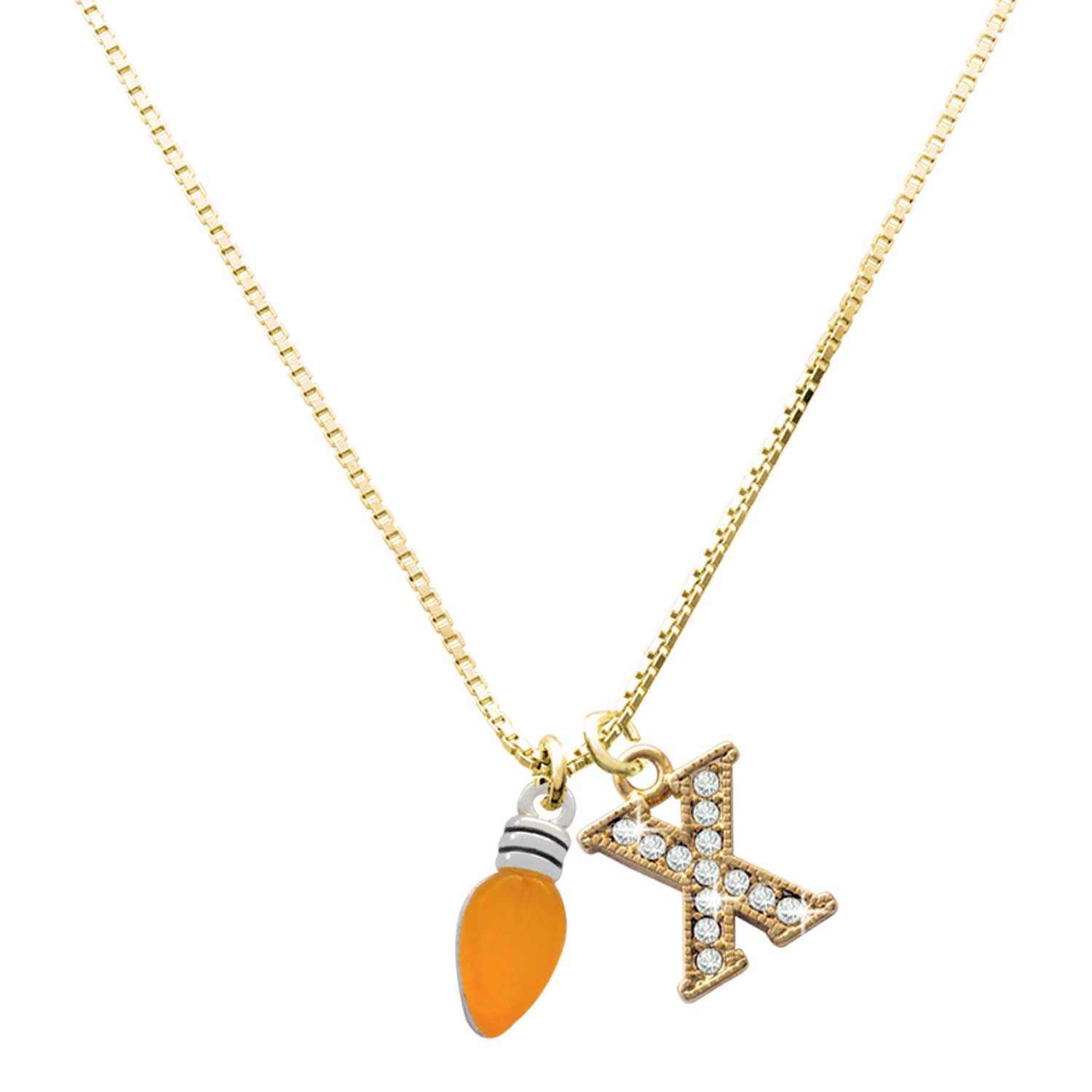 Delight Jewelry Silver-tone Christmas Lights - Hot Orange Resin - Large ...