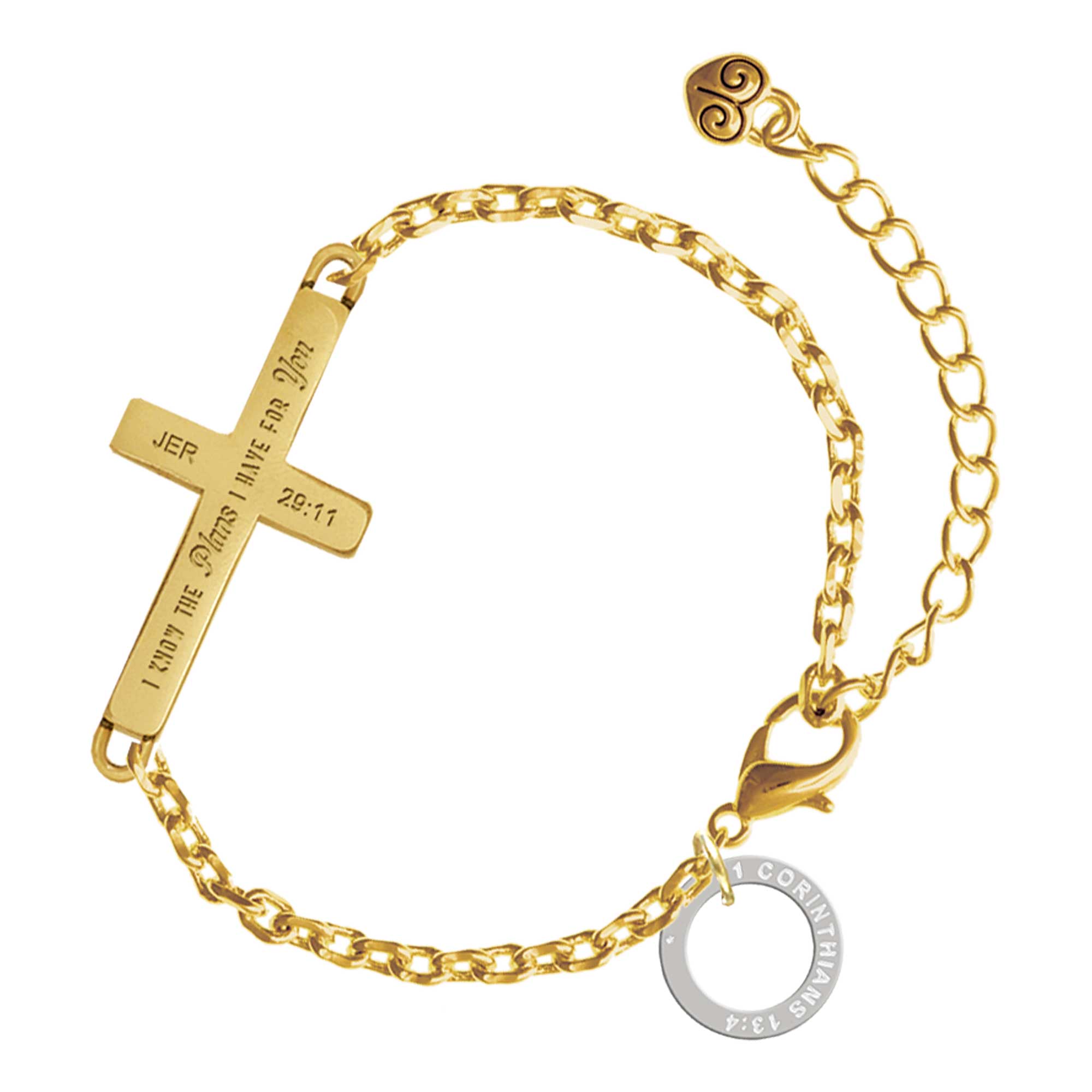 Delight Jewelry Silver-tone Corinthians 13:4 Eternity Ring - Gold Tone ...