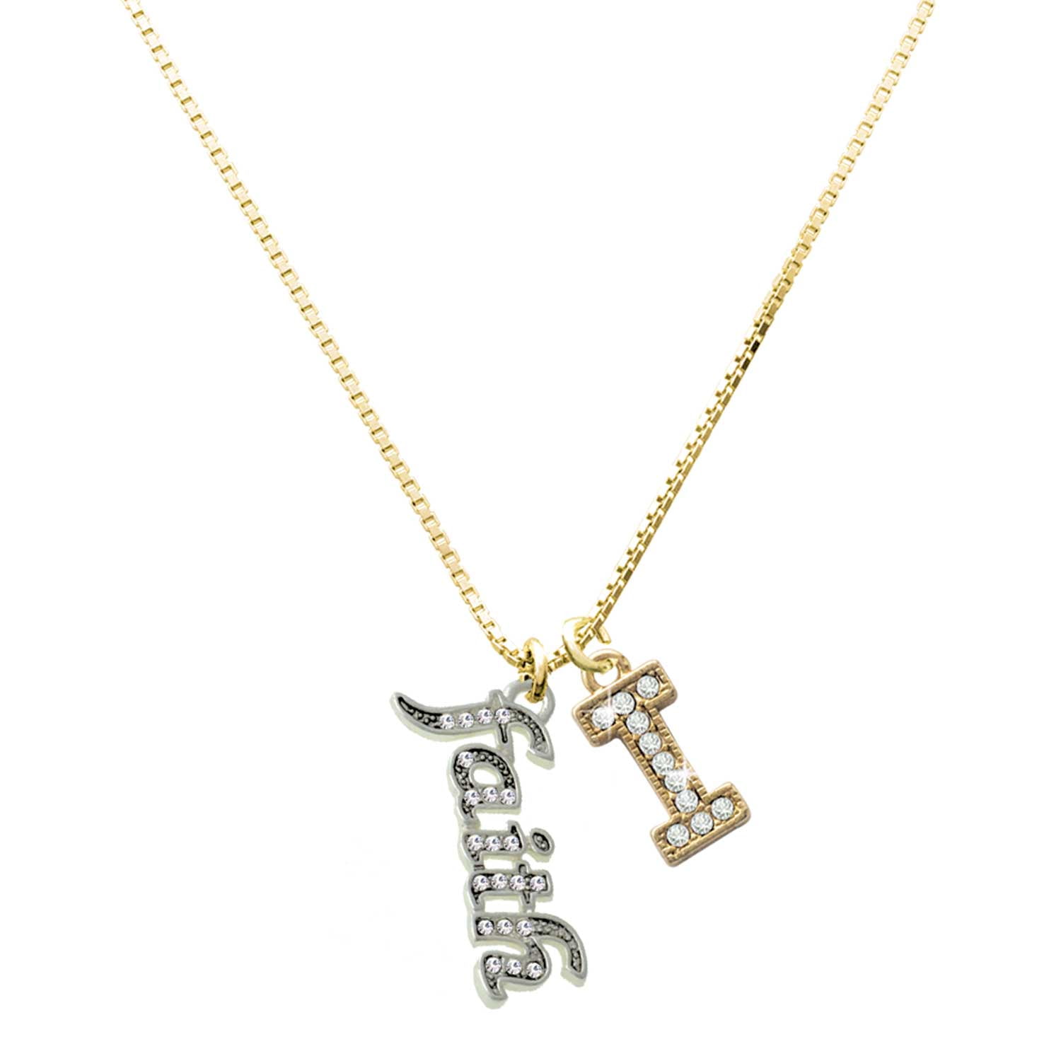 Delight Jewelry Silver-tone Crystal Script ''Faith'' - Large Goldtone ...