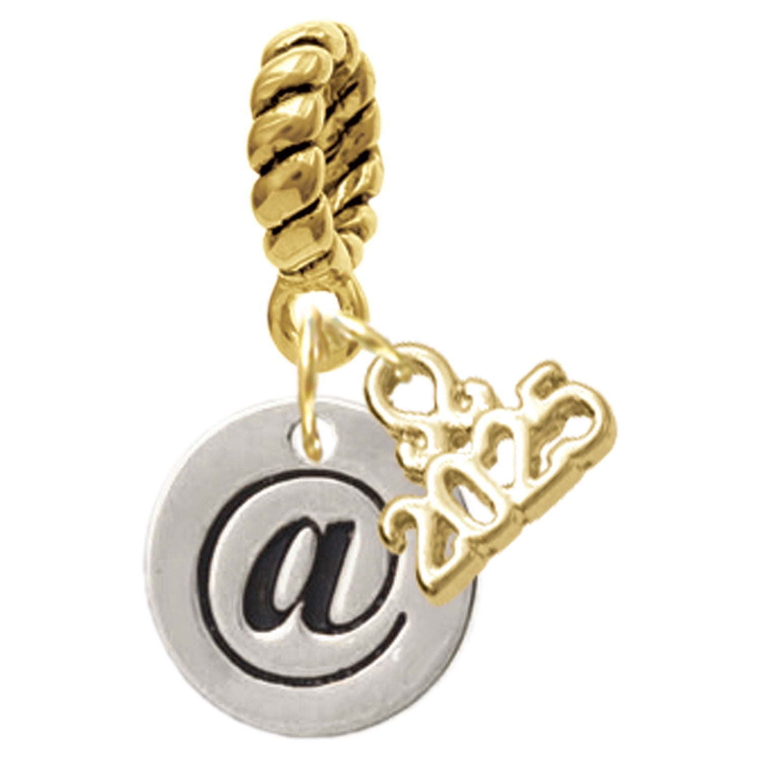 Delight Jewelry Silver-tone Disc 1/2'' - Symbol - At Sign - @ - Gold ...