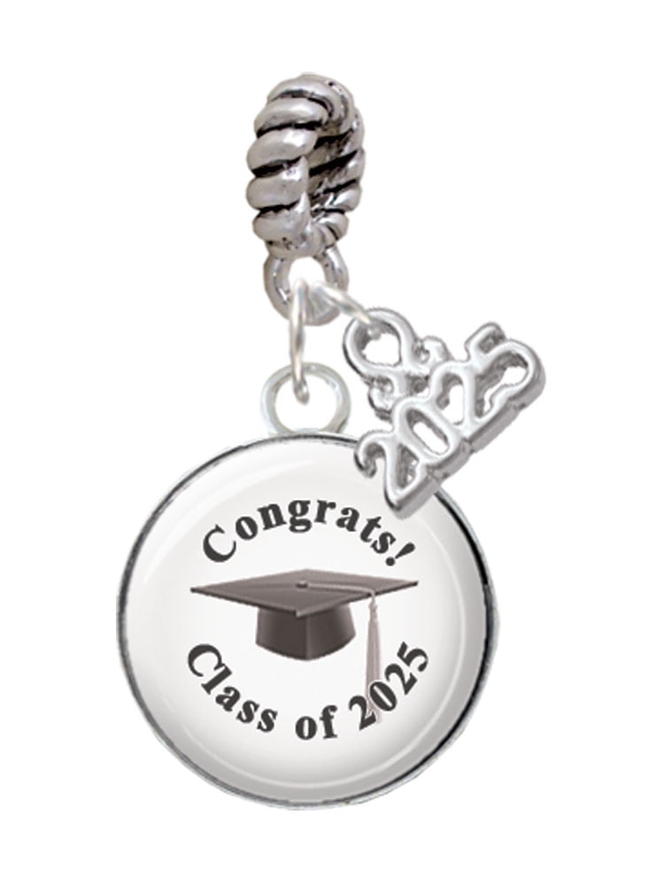 Delight Jewelry Silver-tone Domed Class of 2025 - Silver-tone Rope ...