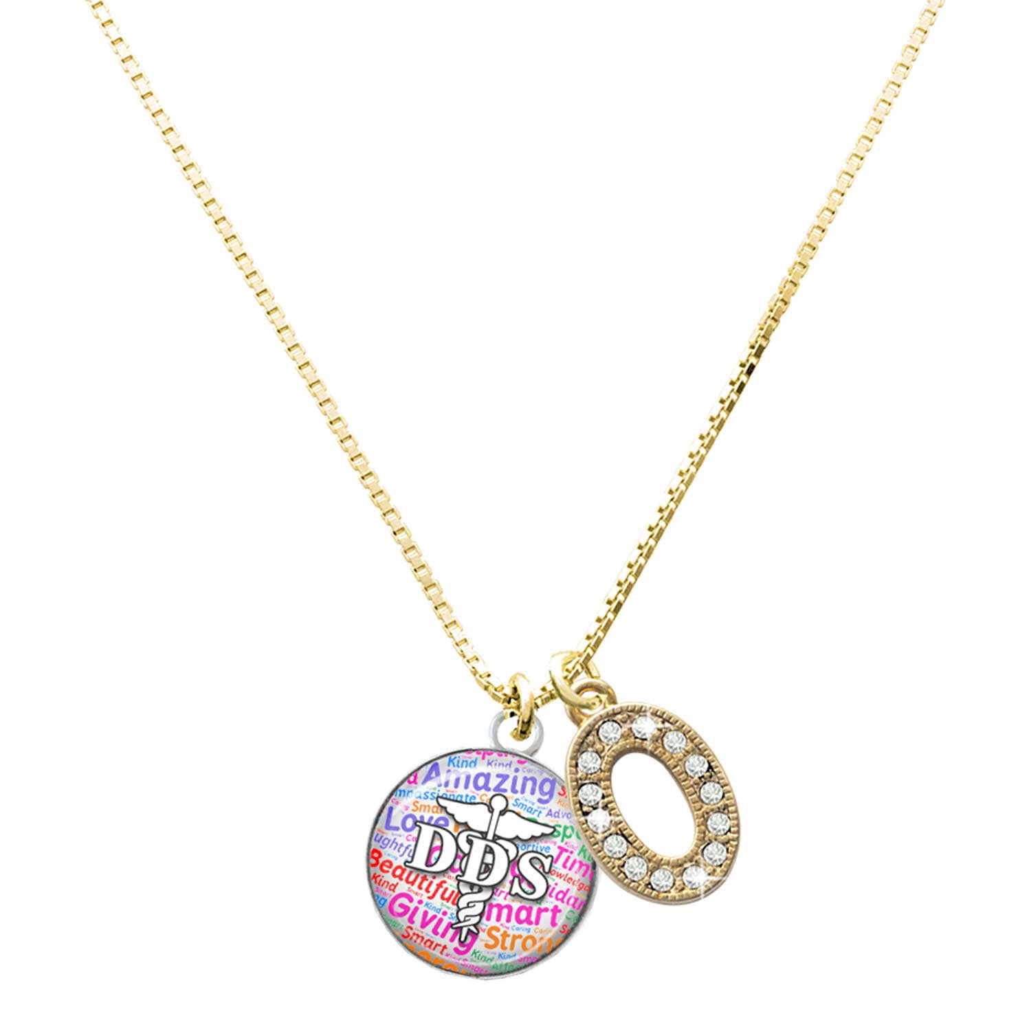 Delight Jewelry Large Goldtone Crystal Initial Necklace, featuring ...