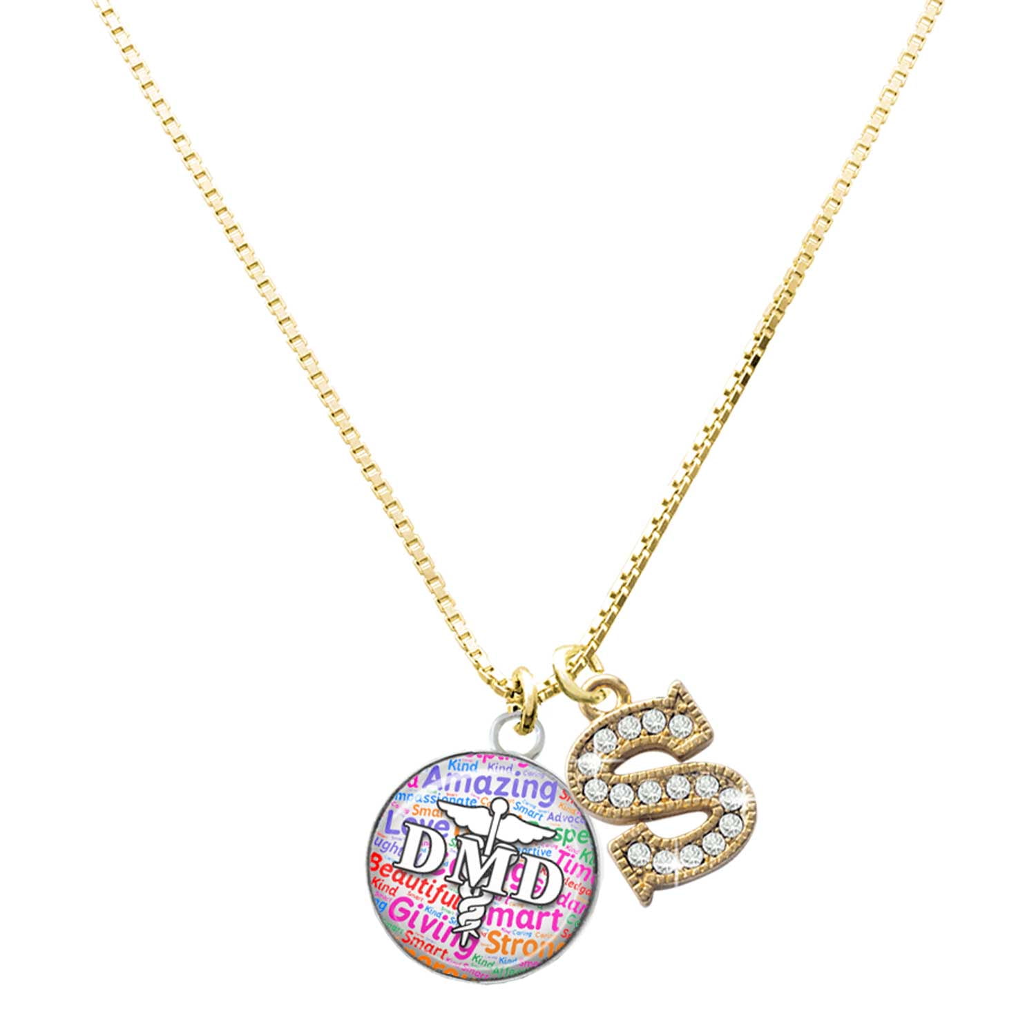 Delight Jewelry Silver-tone Domed Multi Color DMD - Large Goldtone ...