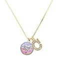 Delight Jewelry Silver-tone Domed Multi Color EMT - Large Goldtone ...