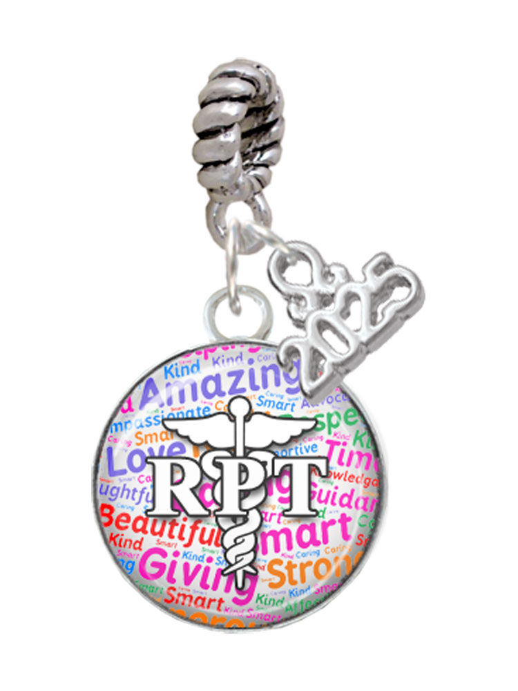 Delight Jewelry Silver-tone Domed Multi Color RPT - Silver-tone Rope ...