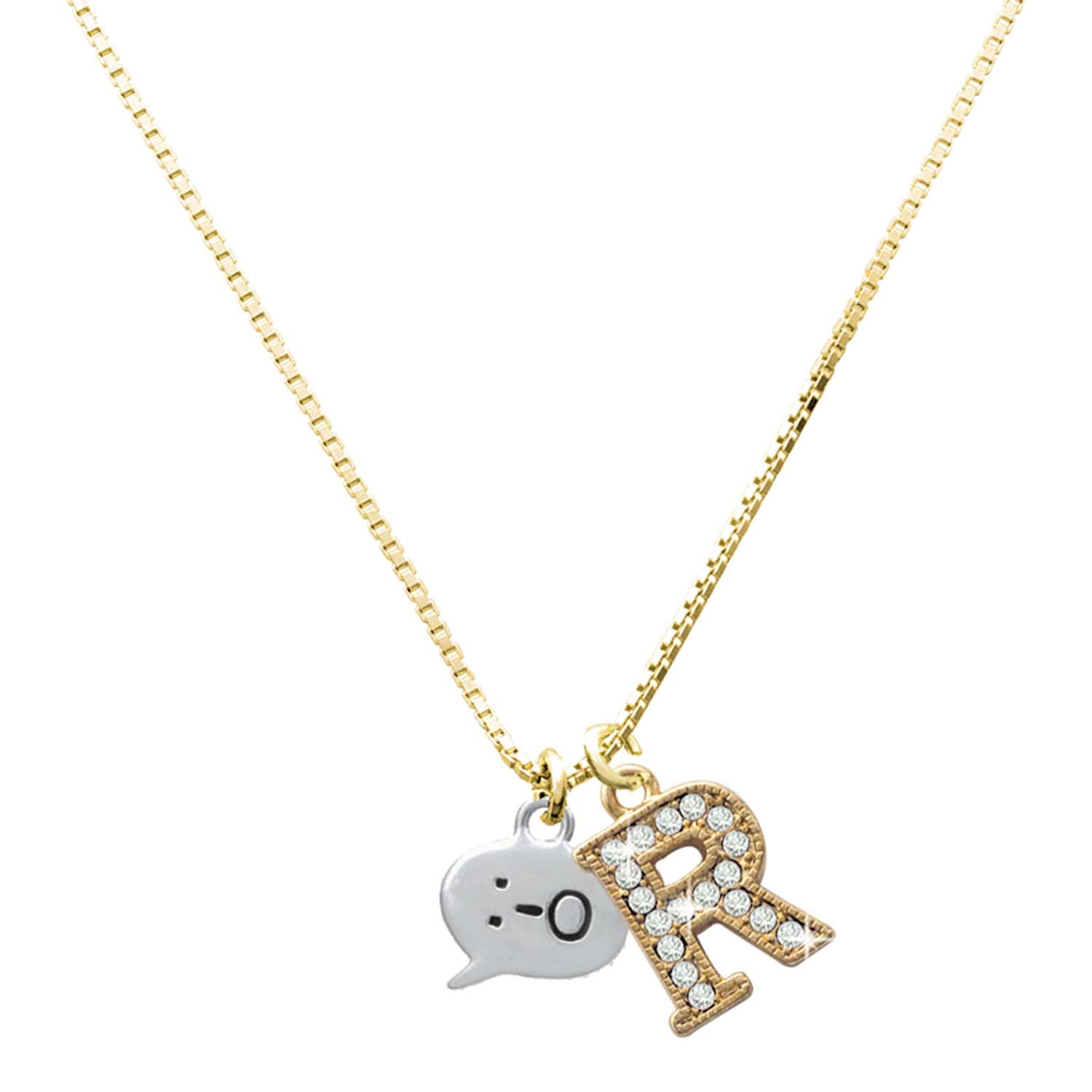 Delight Jewelry Silver-tone Emoticon :-O - Surprise - Large Goldtone ...