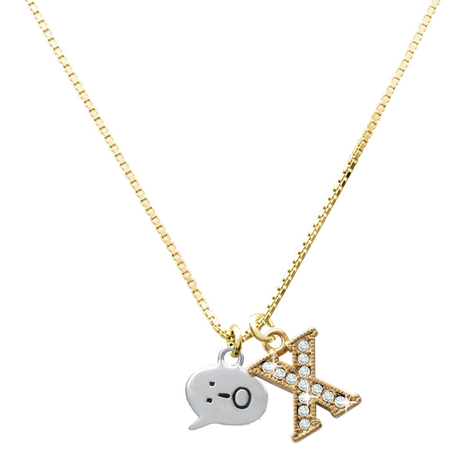 Delight Jewelry Silver-tone Emoticon :-O - Surprise - Large Goldtone ...
