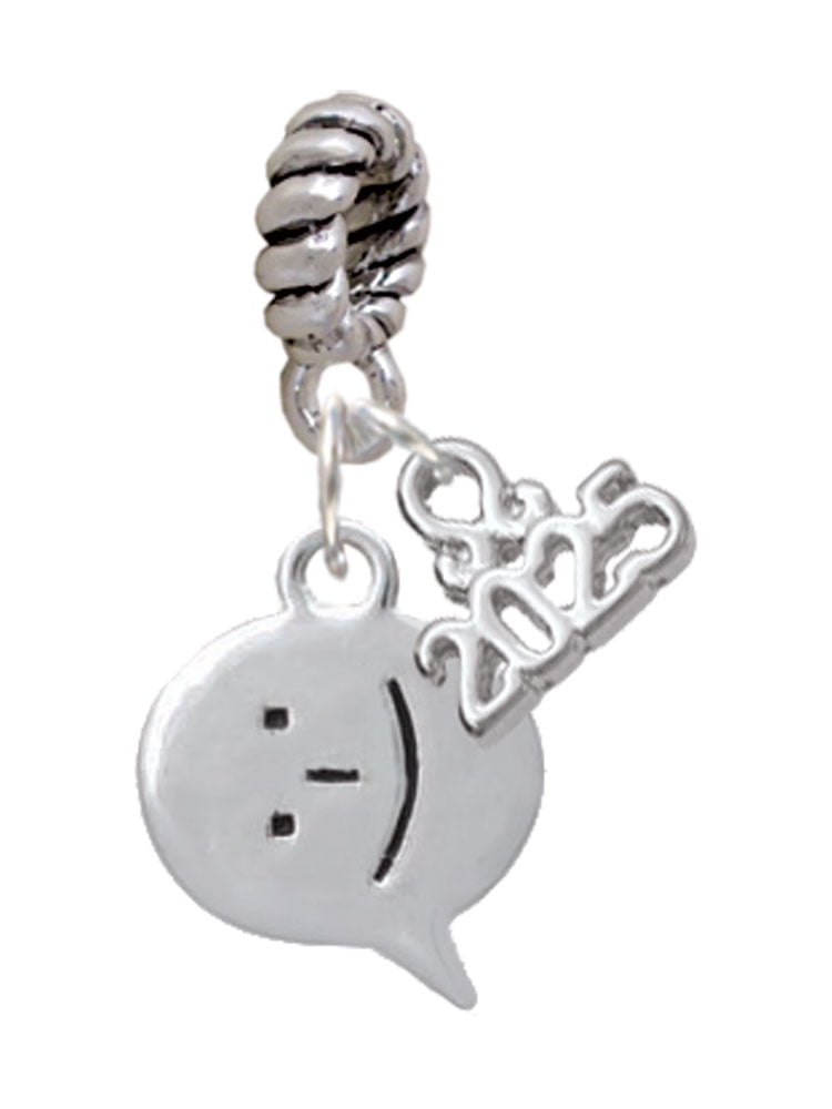 Delight Jewelry Silver-tone Emoticon :-) - Smiling - Silver-tone Rope ...