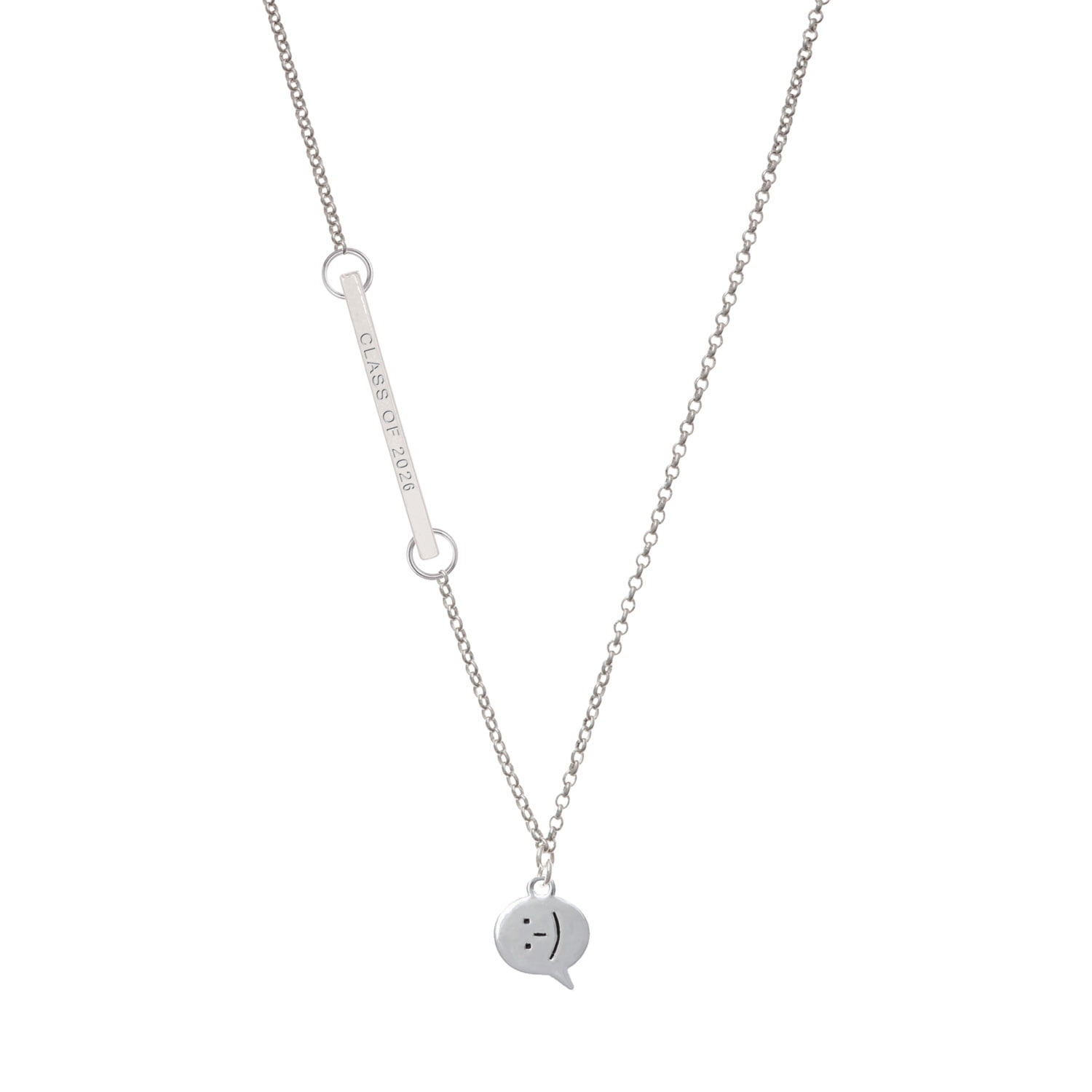 Delight Jewelry Silver-tone Emoticon :-) - Smiling - Silvertone Class ...