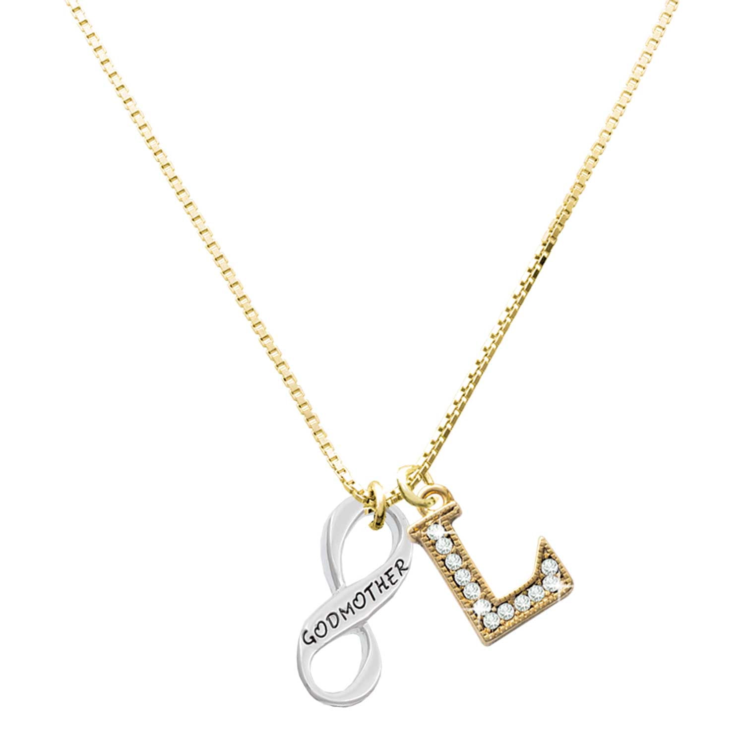 Delight Jewelry Silver-tone Godmother Infinity Sign - Large Goldtone ...