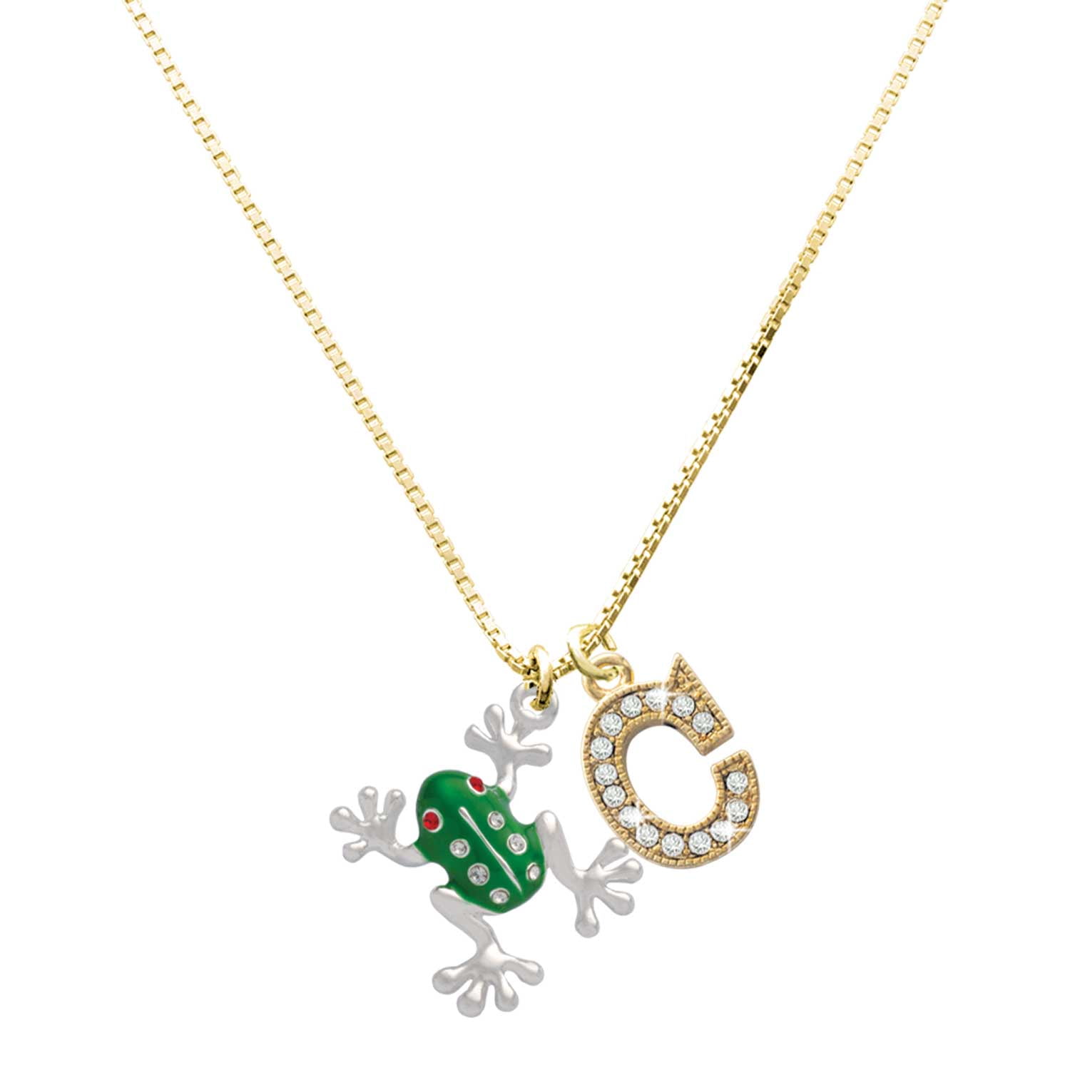 Delight Jewelry Silver-tone Green Frog with Crystals - Large Goldtone ...