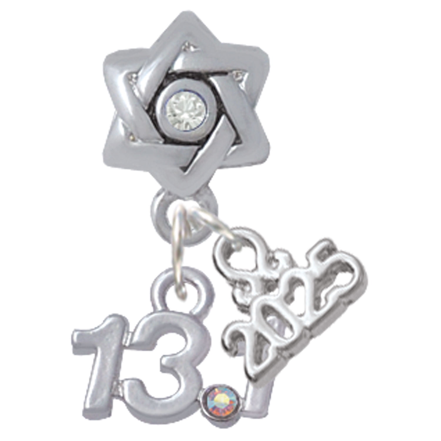 Delight Jewelry Silver-tone Half Marathon - 13.1 with Clear AB Crystal ...