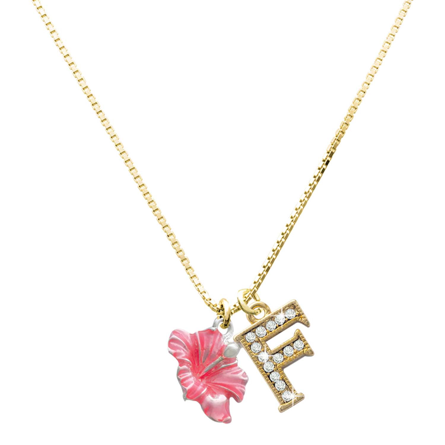 Delight Jewelry Silver-tone Hot Pink Hibiscus Flower - Large Goldtone ...
