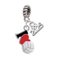 Delight Jewelry Silver-tone I Love Volleyball - Red Heart - Silver-tone ...