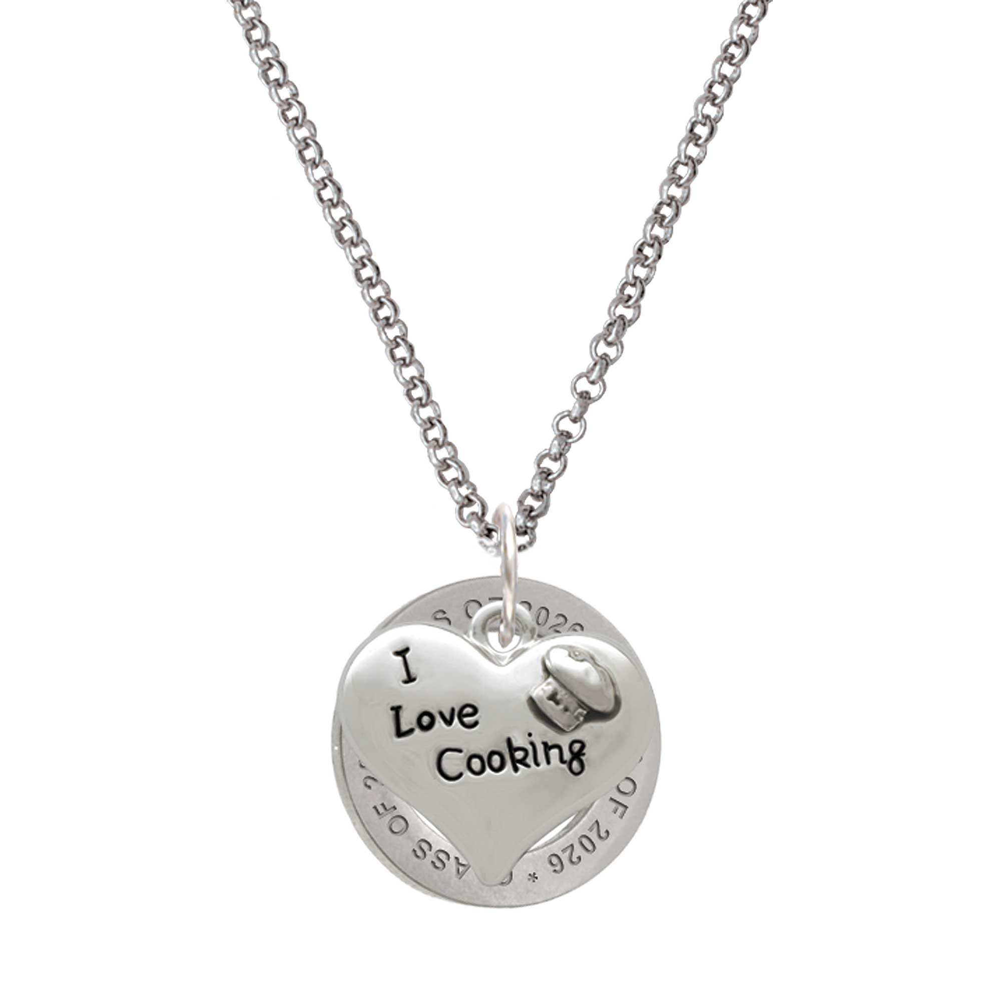 Delight Jewelry Silver-tone I love Cooking Heart with Chef Hat - Class ...