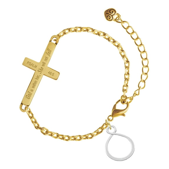 Delight Jewelry Silver-tone Infinity Loop - Gold Tone Psalm 46:5 She ...