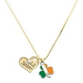 Delight Jewelry Silver-tone Irish Flag Shamrock - Large Goldtone Lil ...
