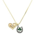 Delight Jewelry Silver-tone Irish Luck Horseshoe with Shamrock - Large ...