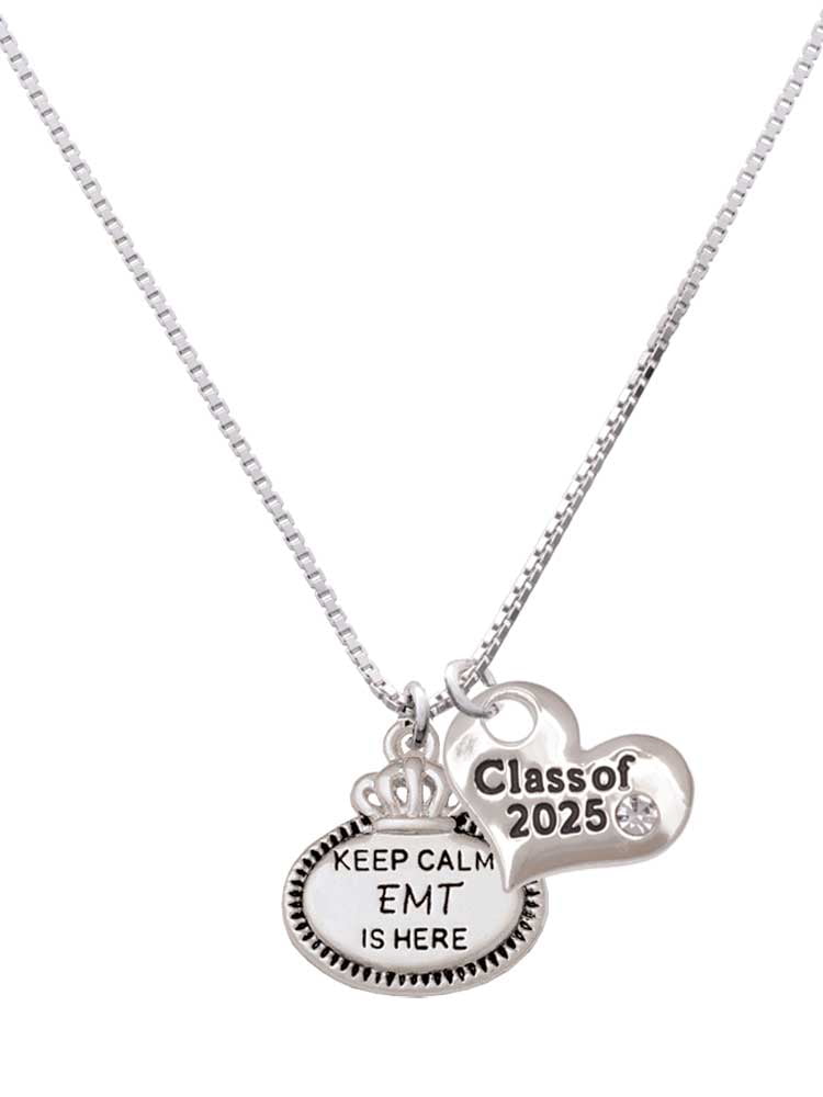 Delight Jewelry Silver-tone Keep Calm EMT is Here - Silvertone Class of ...