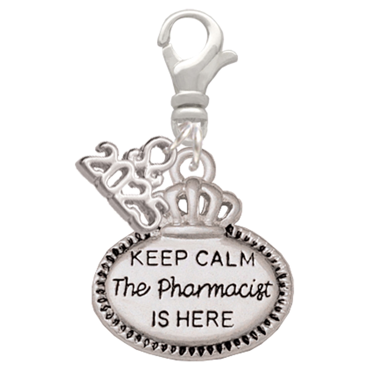 Delight Jewelry Silver-tone Keep Calm The Pharmacist is Here - Silver ...