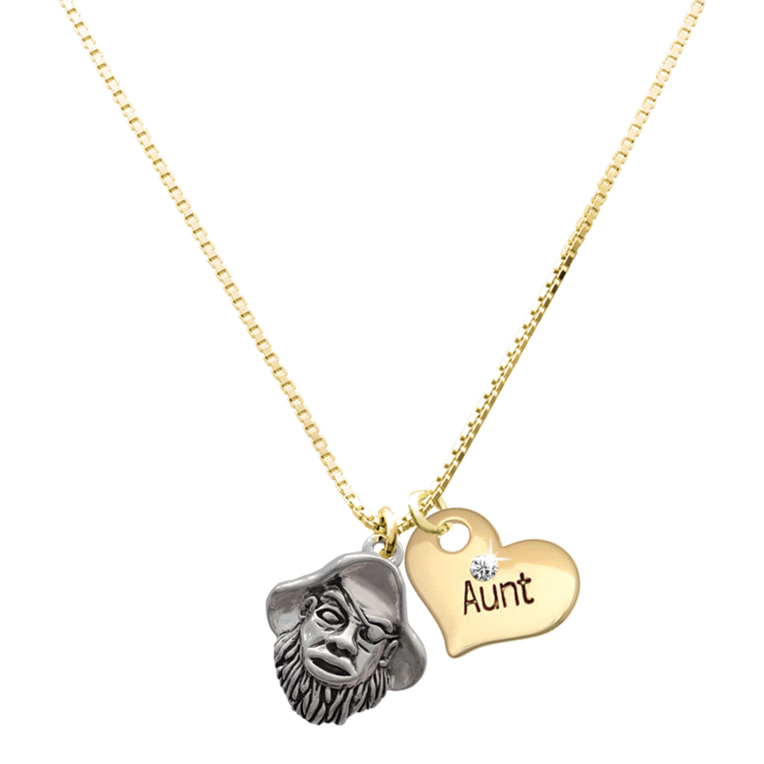 Delight Jewelry Silver-tone Large Pirate - Mascot - Large Goldtone Aunt ...