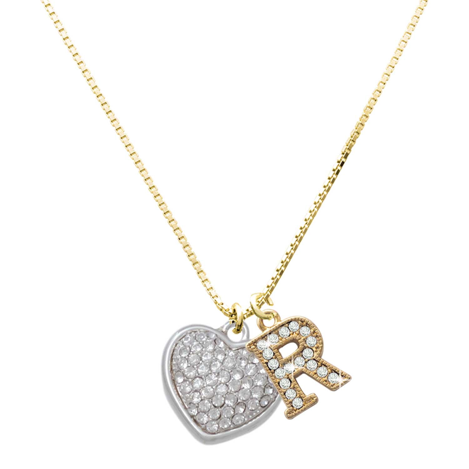 Delight Jewelry Silver-tone Large Rounded Clear Oktant Crystal Heart ...