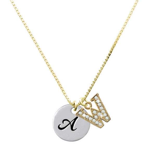 Delight Jewelry Silver-tone Large Script Letter - A - 3/4'' Disc ...