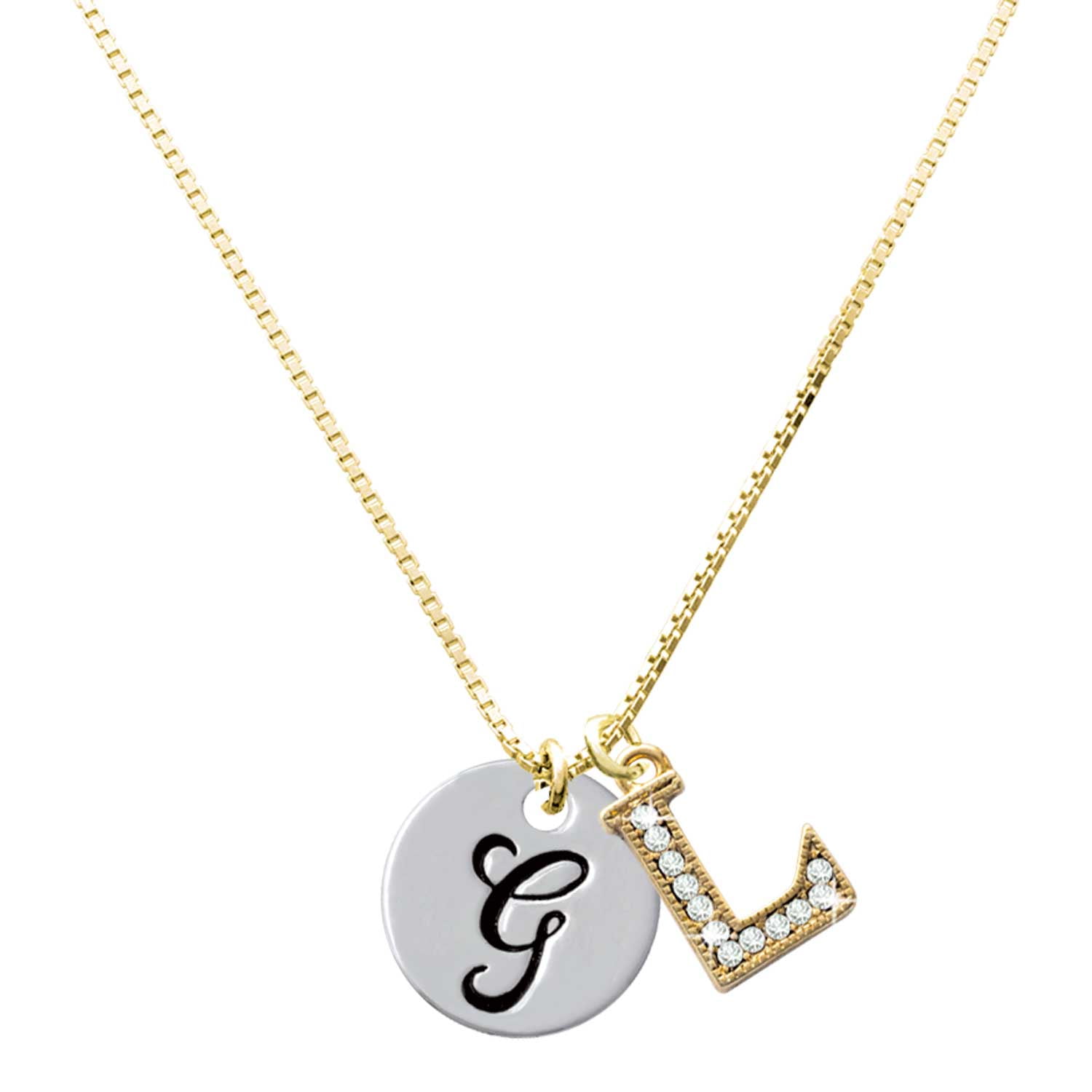Delight Jewelry Silver-tone Large Script Letter - G - 3/4'' Disc ...