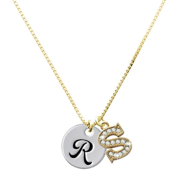 Delight Jewelry Silver-tone Large Script Letter - R - 3/4'' Disc ...