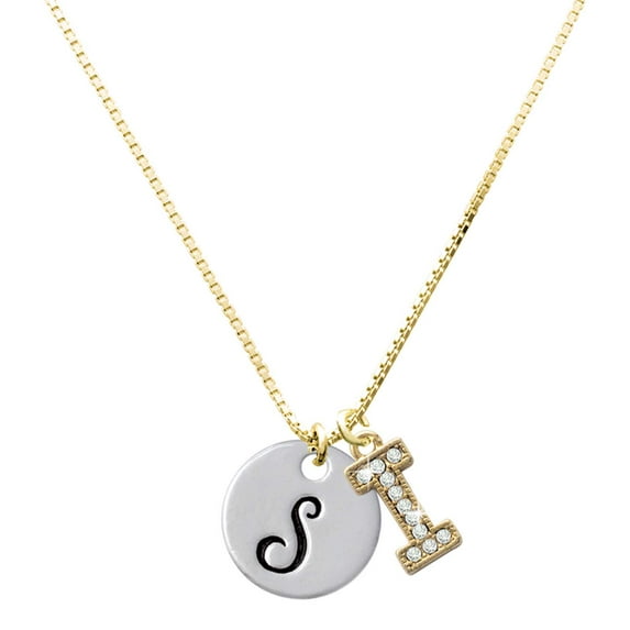 Delight Jewelry Silver-tone Large Script Letter - S - 3/4'' Disc ...