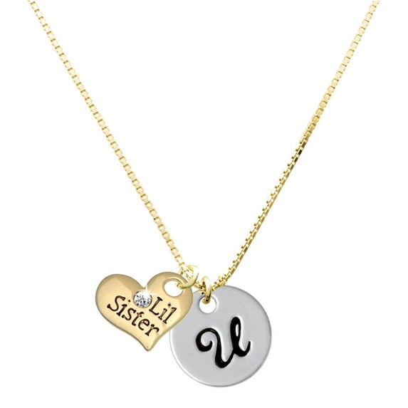 Delight Jewelry Silver-tone Large Script Letter - U - 3/4'' Disc ...