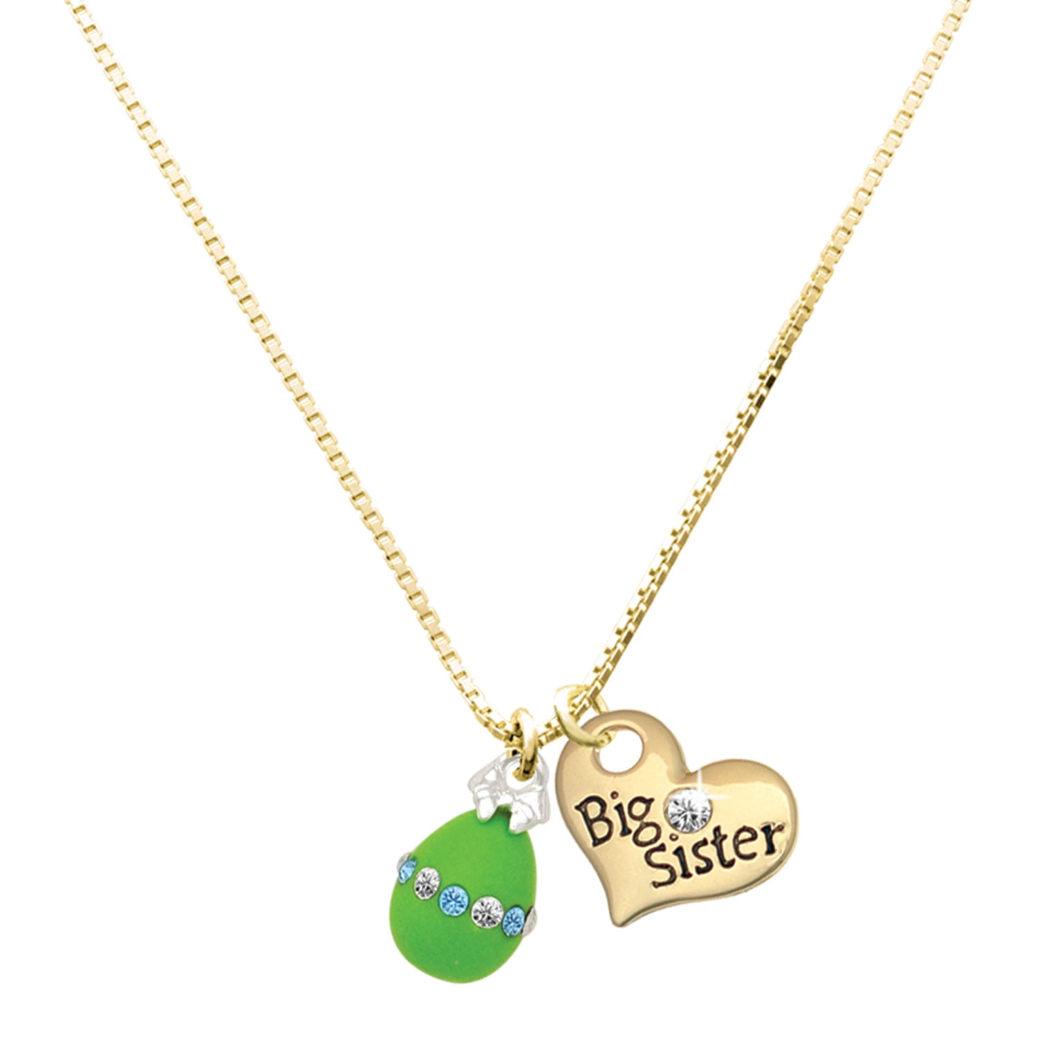 Delight Jewelry Silver-tone Lime Green Easter Egg with Color Crystal ...