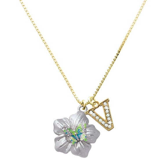 Delight Jewelry Silver-tone Lime Green & Hot Blue Butterfly on Large ...